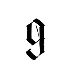 Numbers are in gothic style symbols Royalty Free Vector