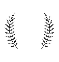 Linear laurel wreath icon Royalty Free Vector Image
