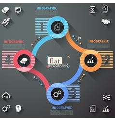 Flat infographic design Royalty Free Vector Image