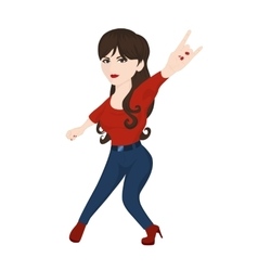 Cute punk girl with mohawk haircut Royalty Free Vector Image