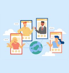 Online meeting design Royalty Free Vector Image