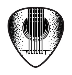 Template with stylish design of guitar plectrum Vector Image