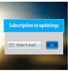 Email subscribe form Royalty Free Vector Image