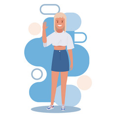 A set of female avatars with different hairstyles Vector Image