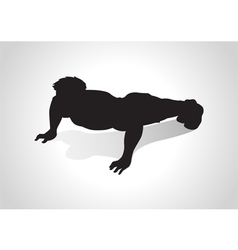 Modified knee push ups exercise Royalty Free Vector Image