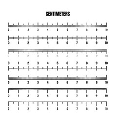 Measuring rulers school ruler metric scale Vector Image