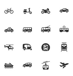 Flat public transport square concept Royalty Free Vector
