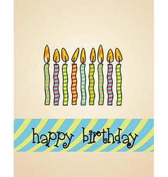 Vintage birthday card design Royalty Free Vector Image
