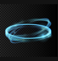 Circle golden light tracing effect Royalty Free Vector Image