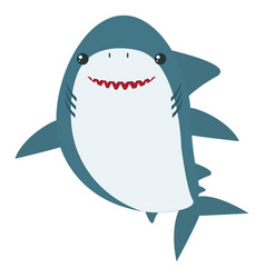 Happy cartoon shark Royalty Free Vector Image - VectorStock