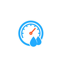 Relative humidity sign cutout silhouette icon Vector Image