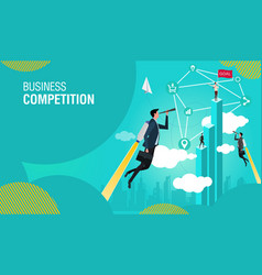 Business competition concept-group competitive Vector Image