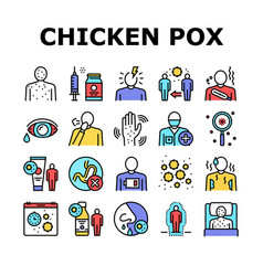 Chicken pox symptoms infographic Royalty Free Vector Image