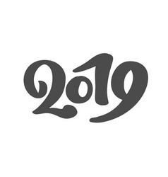 Greeting card design template with calligraphy Vector Image