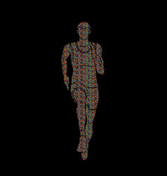 Geometric running man Royalty Free Vector Image
