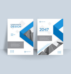 Modern blue cover design template graphic Vector Image