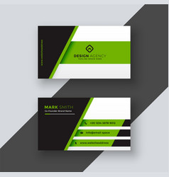 Clean green visit card Royalty Free Vector Image