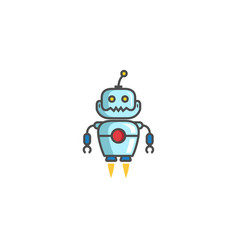 Fun glasseye monkey robot logo icon template Vector Image