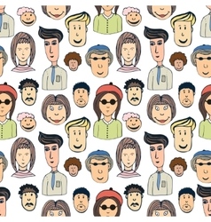 Doodle crowd face icons vector by huhulin - Image #1167747 - VectorStock