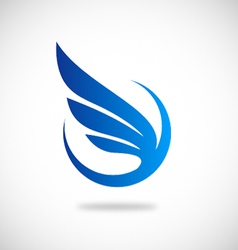 Wing fly abstract logo Royalty Free Vector Image