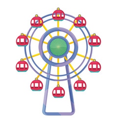 Ferris wheel amusement park carnival fun fair Vector Image