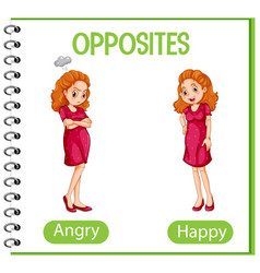 Opposite adjectives in and out Royalty Free Vector Image