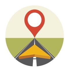 Arrow direction gps tracking concept design Vector Image