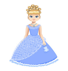 Beautiful princess with diadem Royalty Free Vector Image