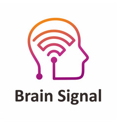 Brain outline style icon Royalty Free Vector Image