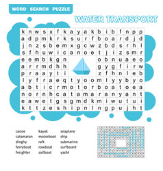 Word search puzzle ocean animals Royalty Free Vector Image