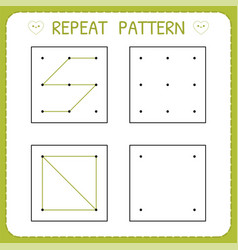 Worksheet for kindergarten and preschool repeat Vector Image