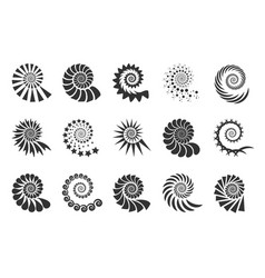 Swirl silhouette spiral swirling spin swirls Vector Image