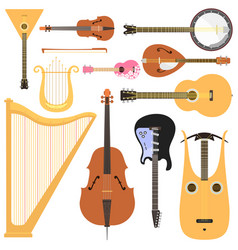 Musical instrument ornament cartoon style Vector Image