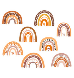 Cute boho rainbow pastel kid Royalty Free Vector Image