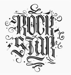 Rock star gothic font Royalty Free Vector Image