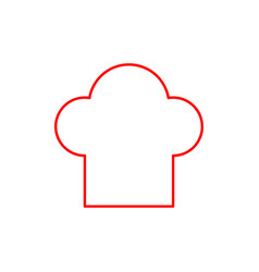 Red icon with chef hat Royalty Free Vector Image