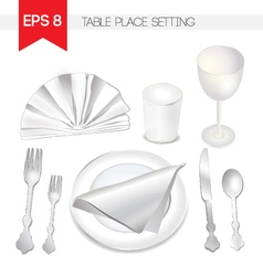 Table setting Royalty Free Vector Image - VectorStock