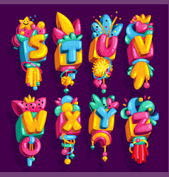 Kids font Royalty Free Vector Image - VectorStock