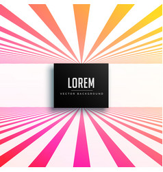 Ray retro background yellow colored rays stylish Vector Image