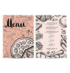 Hand drawn menu elements set Royalty Free Vector Image