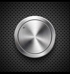 Metallic volume button icon Royalty Free Vector Image