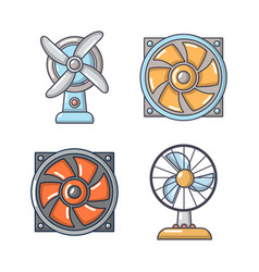 Pedestal fan cartoon isolated Royalty Free Vector Image