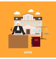 Judge lawyer and procurator icons Royalty Free Vector Image