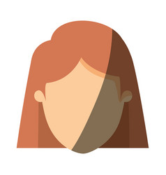 Blurred colorful faceless cartoon girl with brown Vector Image