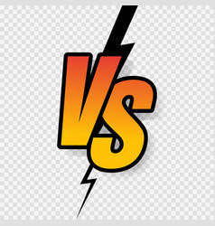 Vs letters or versus logo sign isolated on white Vector Image