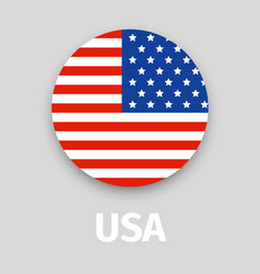 Usa flag circle logo Royalty Free Vector Image