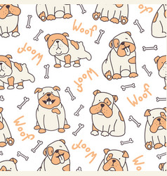 Dogs mix pattern Royalty Free Vector Image - VectorStock