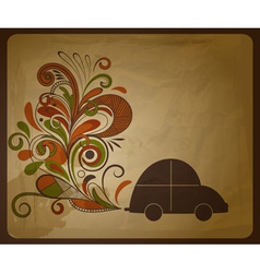 Eco concept composition with a water tap and flora