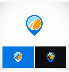 Position point technology gps logo Royalty Free Vector Image