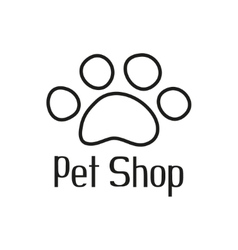 Paw print line icon Royalty Free Vector Image - VectorStock